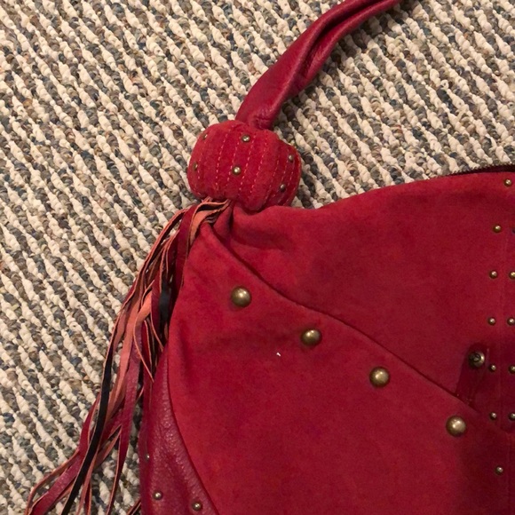 Queen Collection | Bags | Red Suede Queen Collection Shoulder Bag ...